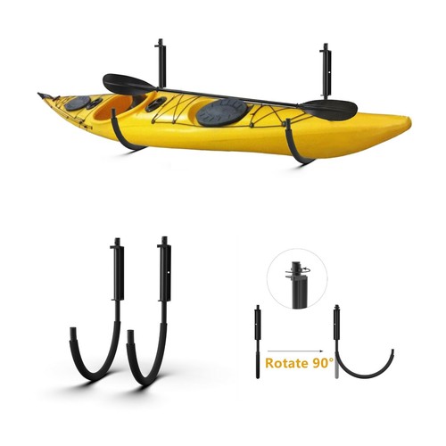 2 Pcs Kayak Storage Wall Mount Hanger Rack for Canoe Paddle Kayak ...