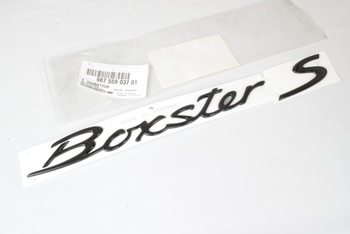 Porsche Boxster S Script Emblem Gloss Black 98755903701 | Genuine OEM ...