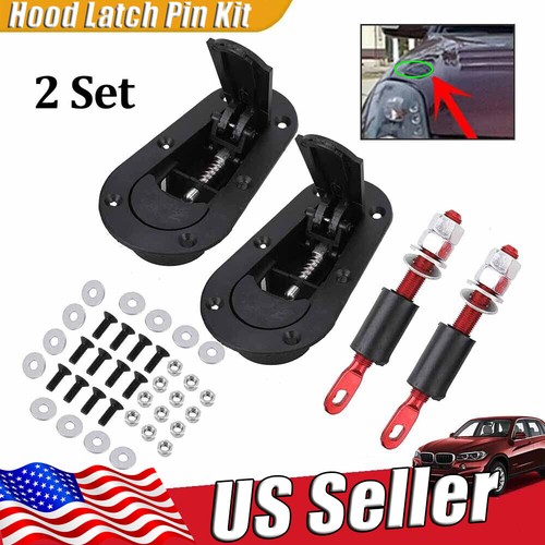 Universal Racing Car Flush Mount Quick Release Hood Latch Pin No Key ...