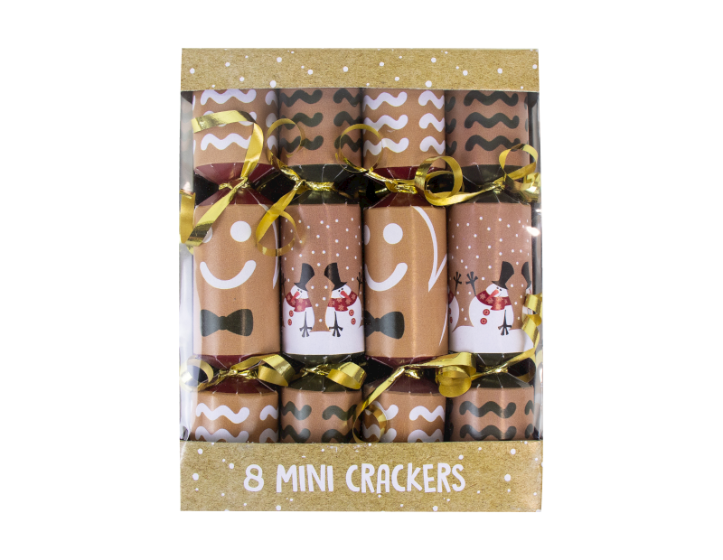 24x Mini Christmas Crackers Saucer Breakfast Xmas Dinner Bow Elf Elves ...