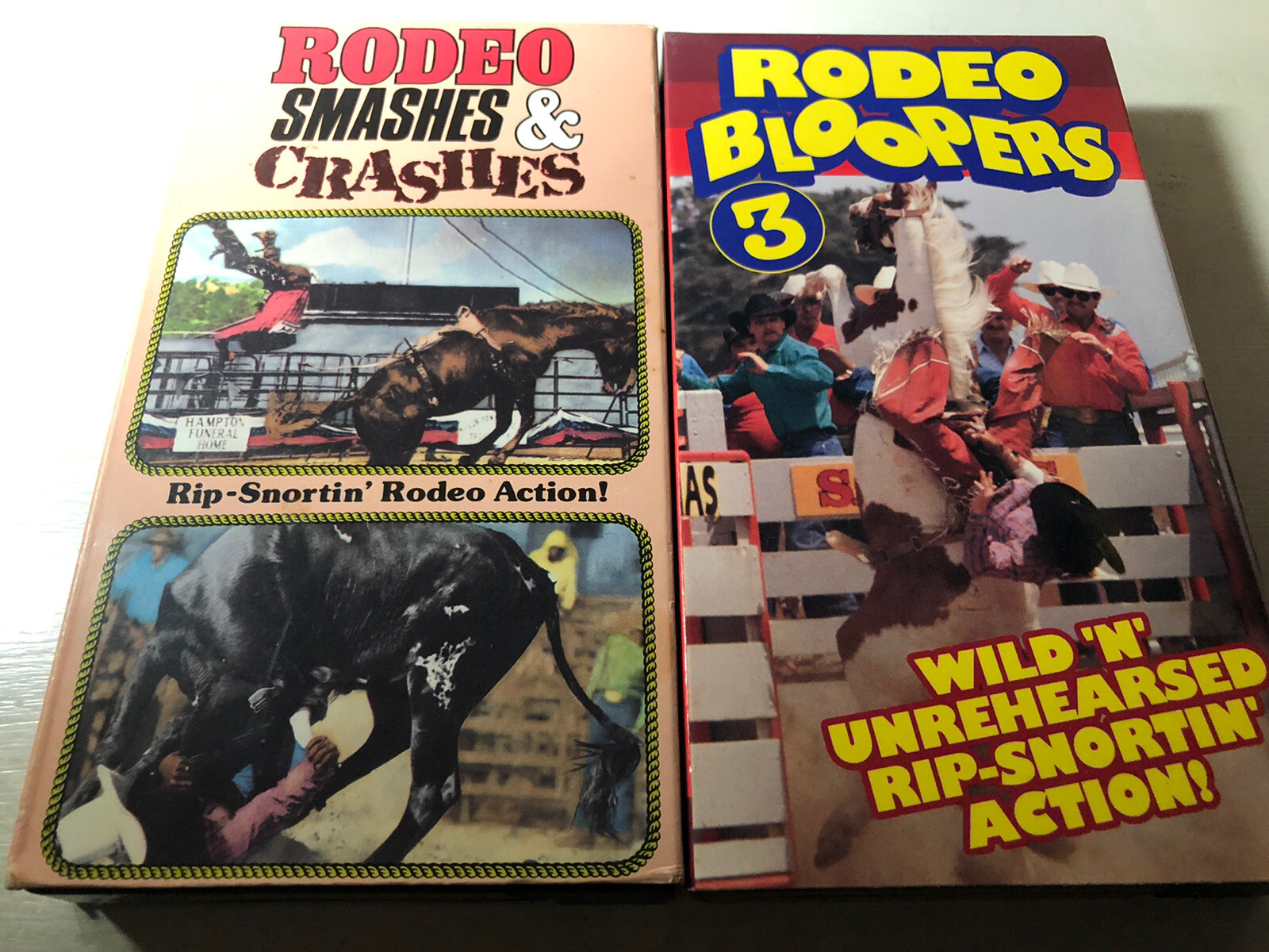 Rodeo Bloopers 3 / Rodeo Smashes & Crashes VHS Rodeo Action 18713082282 ...