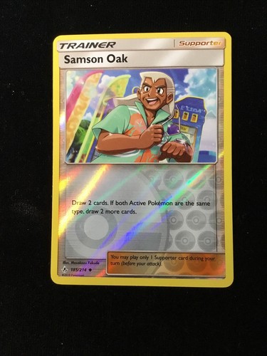 Pokémon TCG Samson Oak Unbroken Bonds 185/214 Uncommon Reverse Holo NM ...