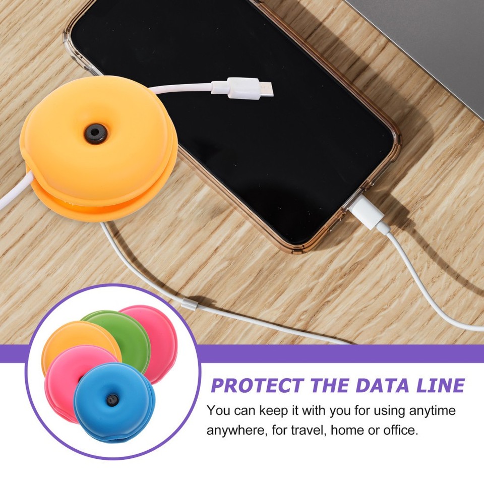5 Pcs Turtle Cord Organizer Spool Multi-function Cable Winder Charging ...