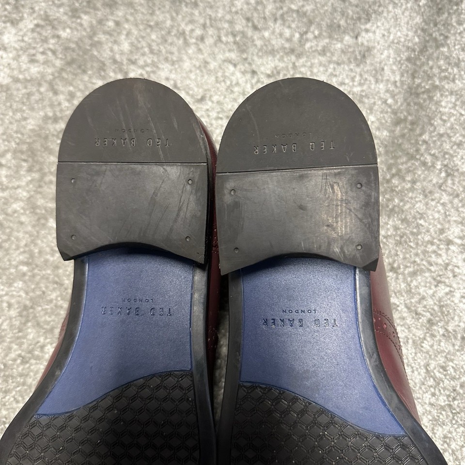 Ted Baker Men’s UK 11 “Mittal”Dress Shoes Oxblood Leather Wingtip ...