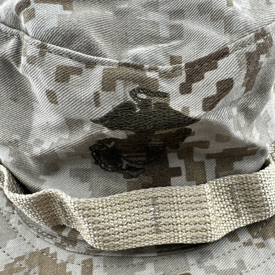 USMC Issued Desert MARPAT Digital Camouflage Boonie Bucket Sun Hat SZ ...