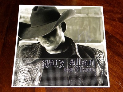 GARY ALLAN SIGNED SEE IF I CARE 12X12 ALBUM COVER PHOTO COUNTRY!!! | eBay