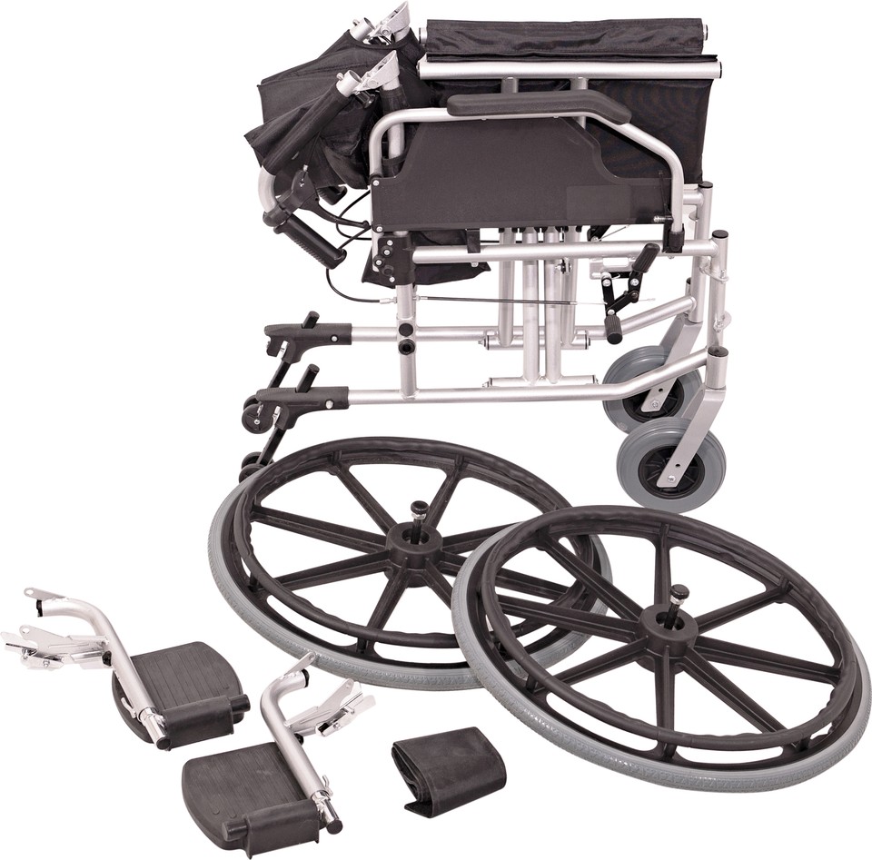Heavy Duty Self Propelled Strong Wheelchair 20" Seat - 28st Max User ...