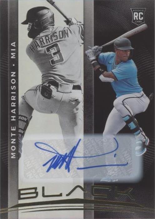 2021 Panini Chronicles - Black Autographs Monte Harrison #3 (AU, RC ...