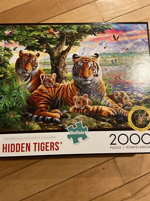 Hidden Tigers 2000pc Jigsaw Puzzle Big Cats Cubs Tiger Jungle Buffalo ...