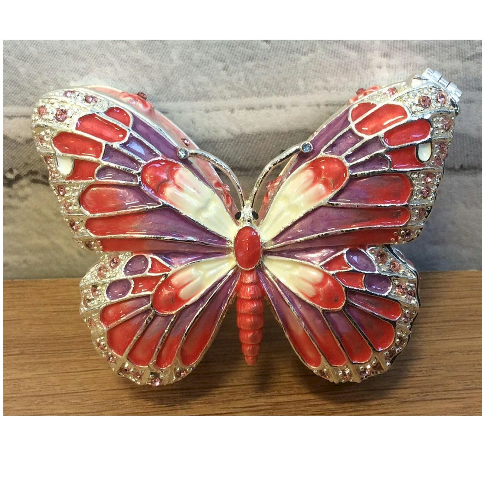 Treasured Trinkets Pink Butterfly Trinket Box for sale online | eBay