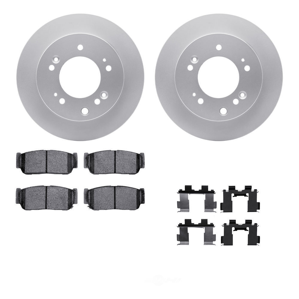 Disc Brake Kit-Geospec Rotors with 5000 Advanced Brake Pads includes ...