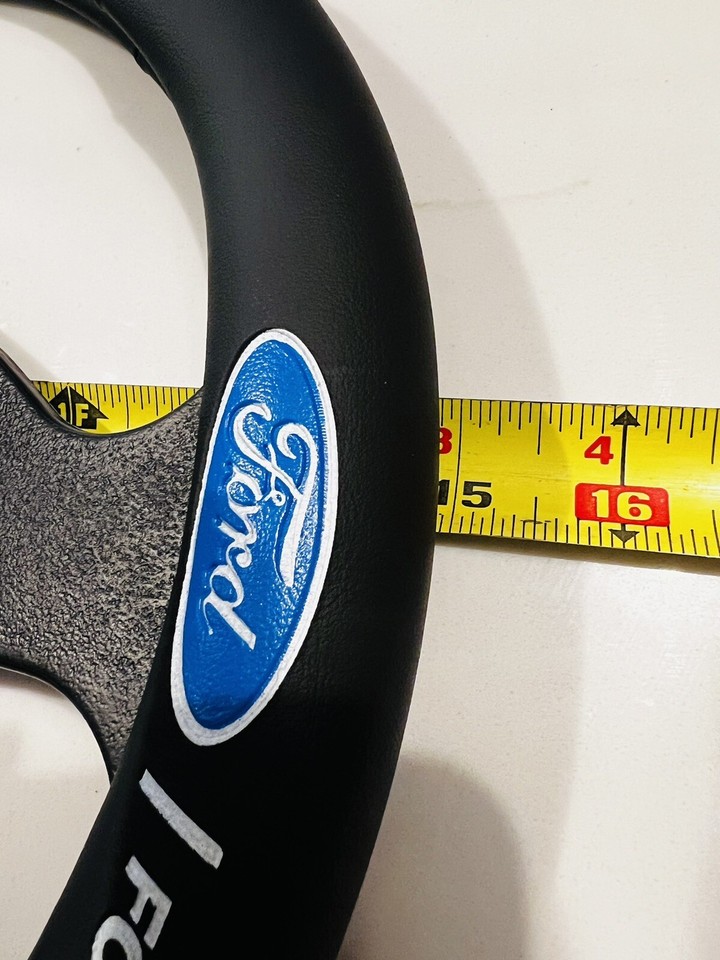 Black Car Steering Wheel Cover (fit Ford) Leather 15" | eBay