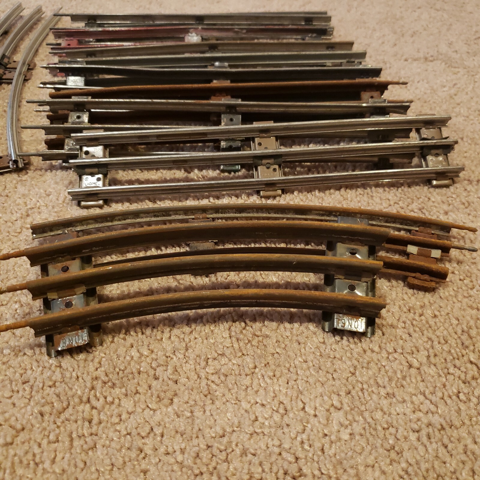 Vtg 32 Piece Lot Lionel Model Railroad Train Track O Gauge 3-Rail ...