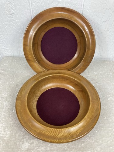 Solid Wood Church Collection Plates Thomas Communion 12" Offering Felt ...