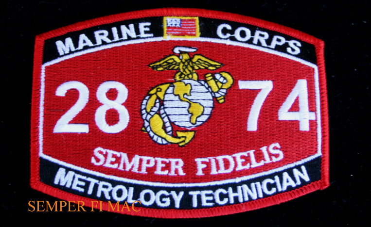 MOS 2874 US MARINES METROLOGY TECHNICIAN PATCH MCAS FMF USMC WOW | eBay