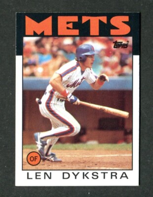 Len Lenny Dykstra NAILS New York Mets MLB Rookie Baseball Card RC 1986 ...