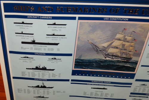 RAYTHEON SHIPS AND SUBMARINES OF THE UNITED STATES NAVY POSTER 1997 | eBay