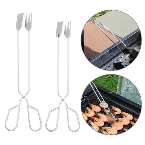 Stainless Steel Grilled Barbecue Accessories Food Clip Charcoal Clip ...