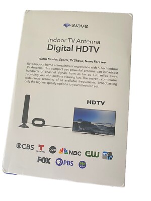 New WAVE Indoor Digital HDTV Antenna **BRAND NEW** 100+ Channels HD ...