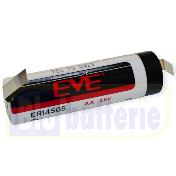 Batteria pila ER14505 EVE con lamelle AA Li-SOCl2 3,6V 2700mAh ...