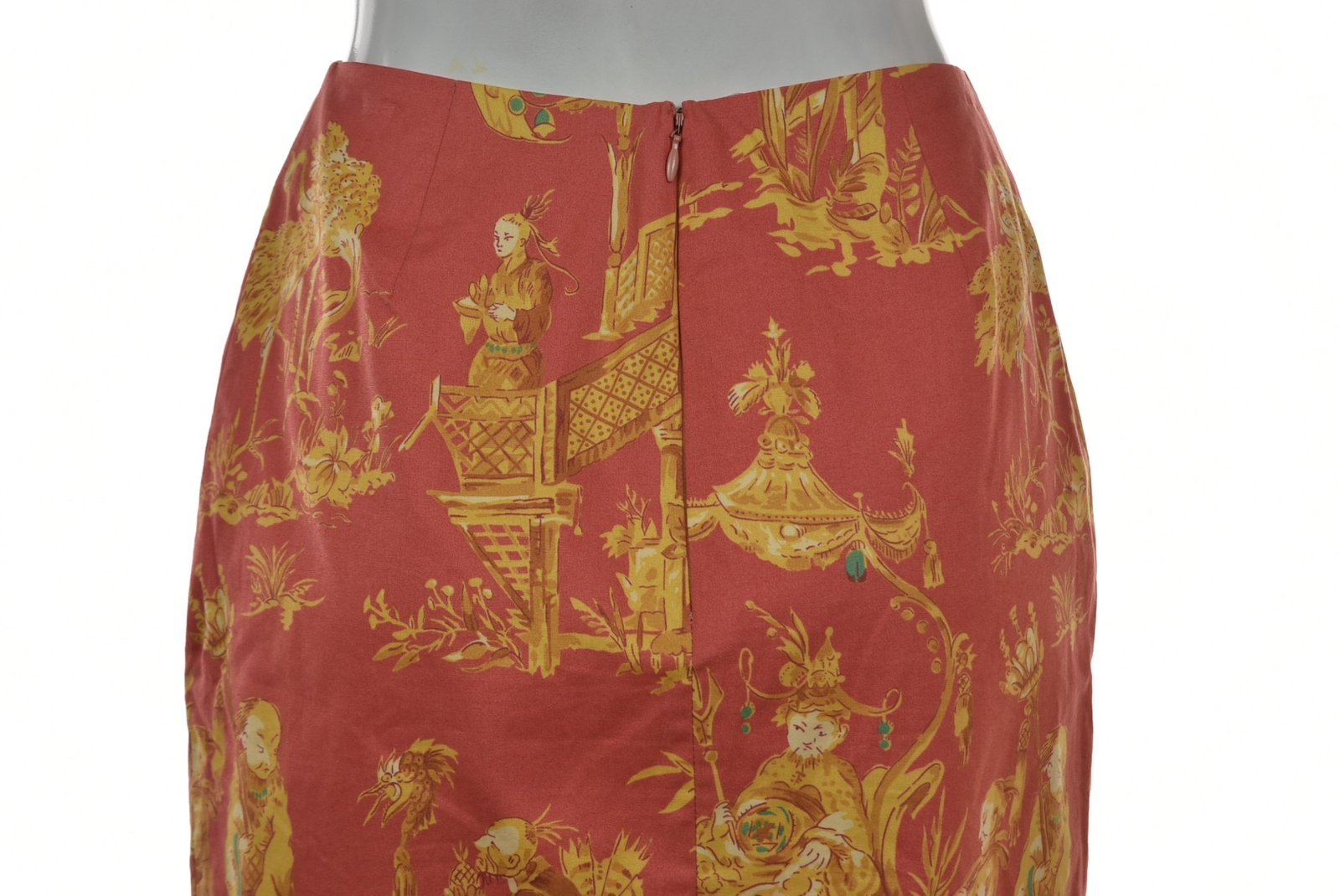 Judy Lee Cole Womens Skirt Size 6 Pink Printed Straight Knee Length ...