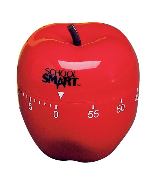 School Smart Apple Shaped Timer With Bell 3 Inch Diameter 60 Minutes ...