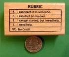 Proficiency Rubric 4321NC, Teacher's Wood Mounted Rubber Stamp | eBay