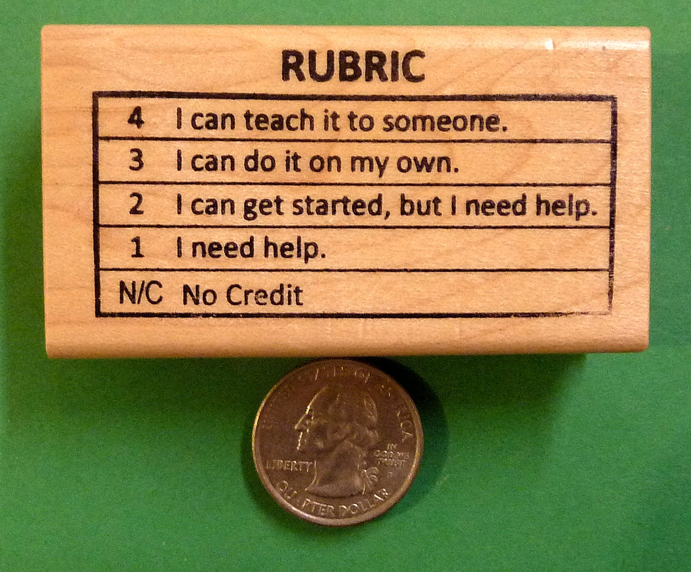 Proficiency Rubric 4321NC, Teacher's Wood Mounted Rubber Stamp | eBay