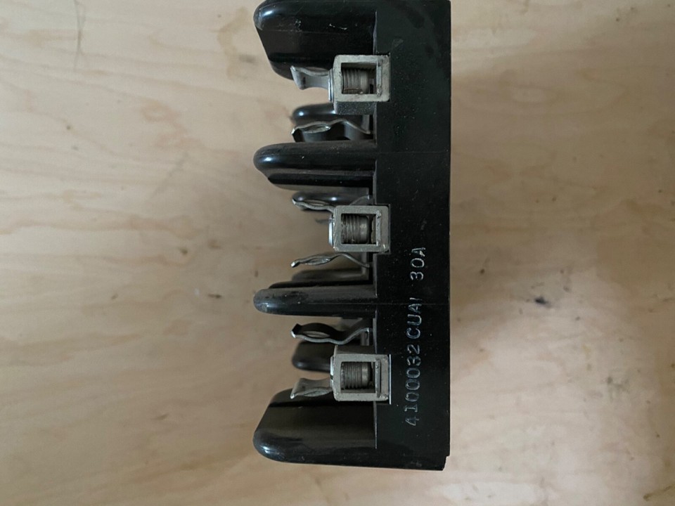 Marathon 3 Phase Fuse Holder Block 4100032 600 Volt 30 - 60 Amp Lot Of ...