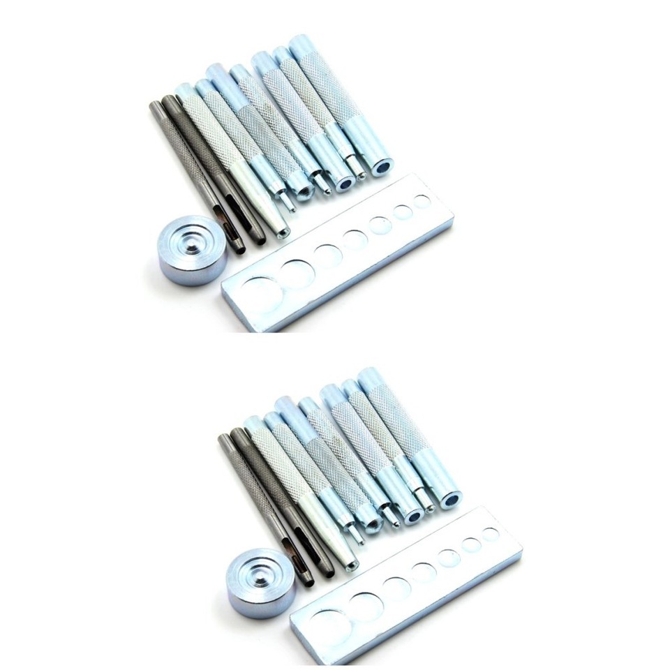 Set of 2 Puncher Craft Snap Fastener Tool Rivet with Base Die Kit | eBay UK