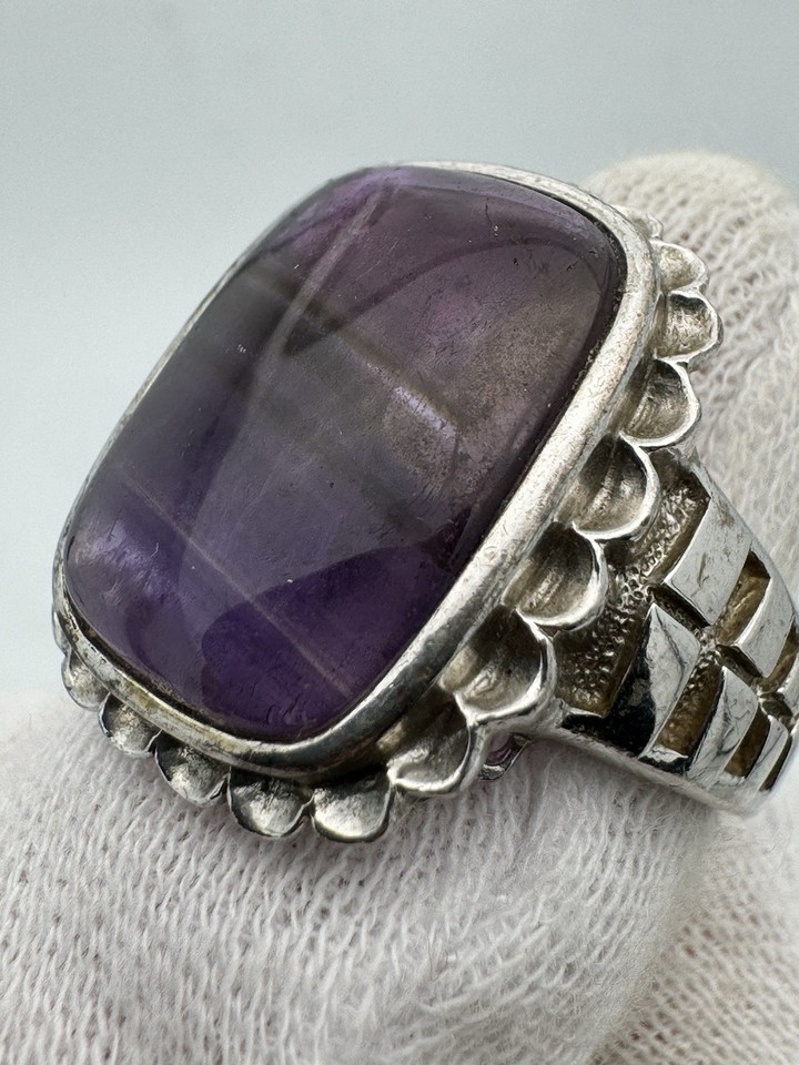 HUGE Ametrine Quartz Sterling Silver Vintage Ring 10.5 | eBay