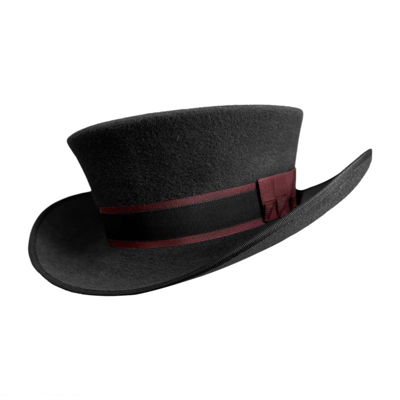 Men Fashion Flat Top Flat Top Gentleman Retro Webbing Decoration 100% ...