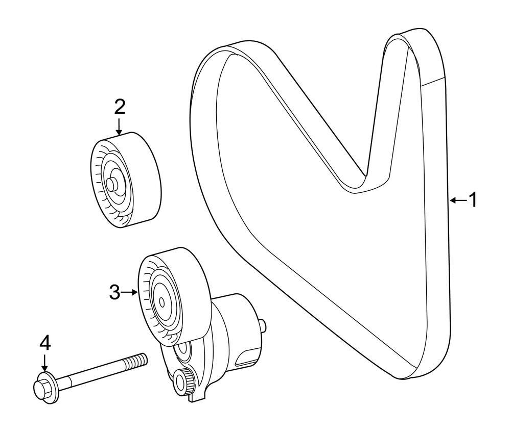 Genuine OEM Accessory Drive Belt Idler Pulley for Mercedes 2742020019 ...