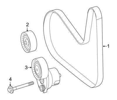 Genuine OEM Accessory Drive Belt Idler Pulley for Mercedes 2742020019 ...