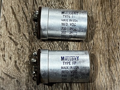 Vintage Lot of 2 Vintage Mallory Type FP 700MFD 25VDC Capacitors | eBay