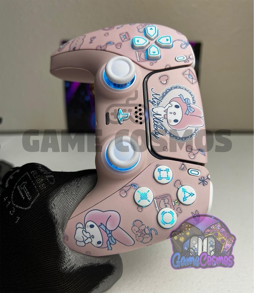 Sanrio My Melody - RGB LED - Sakura Pink - Custom Controller for PS5 Or ...