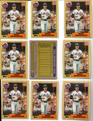 1987 Topps Baseball NEW YORK METS RICK ANDERSON ROOKIE 25 CARD LOT | eBay