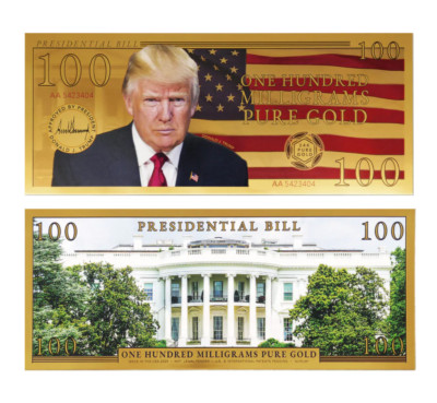 RARE DONALD TRUMP 24K GOLD AURUM® COLLECTIBLE NOTE – PURE GOLD ...