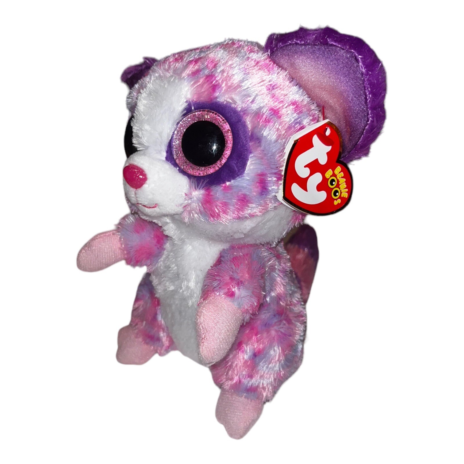 2022 TY Beanie Boos BECCA the Bush Baby Pastel Pink Purple Tie Dye ...