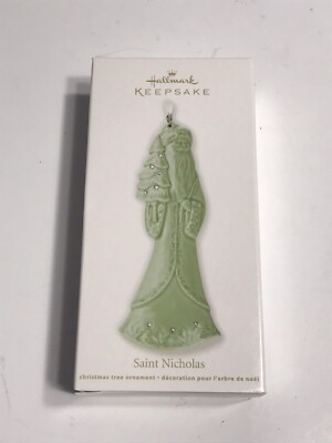 Hallmark Keepsake Ornament Saint Nicholas Green Santa Yr 2012 Original ...