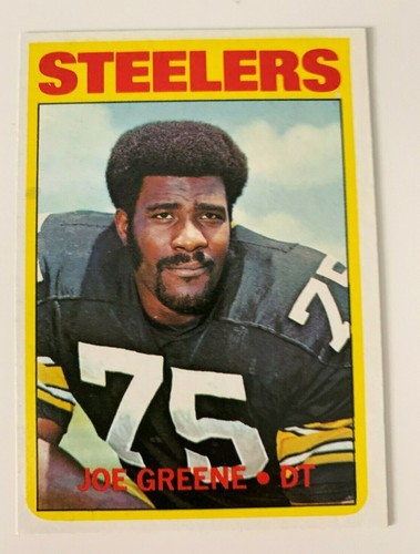 NFL JOE GREENE Pittsburgh Steelers 1972 Topps Football HOF TRADING CARD ...