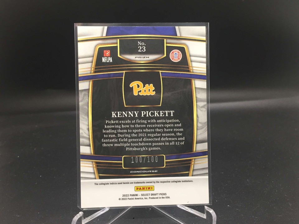 Kenny Pickett 2022 Select Draft Black & Gold Squares #23 100/100 Pitt ...