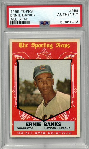 Ernie Banks 1959 Topps All Star Baseball Card #559- PSA Slabbed ...