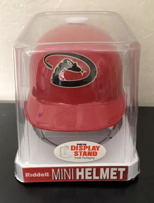 MLB ARIZONA DIAMONDBACK RIDDELL MINI BASEBALL HELMET WITH DISPLAY STAND ...