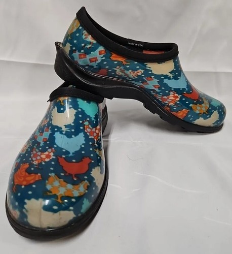 Sloggers Rain and Garden Shoes Women's Size 9 Rooster Chicken Print ...