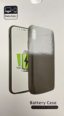 🔥Data Sync Battery Case 601 for iPX 3600mAh Black model XDL super slim ...