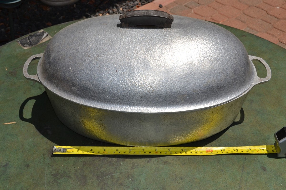Vintage Club Aluminum Cookware Hammercraft Oval Dutch Oven