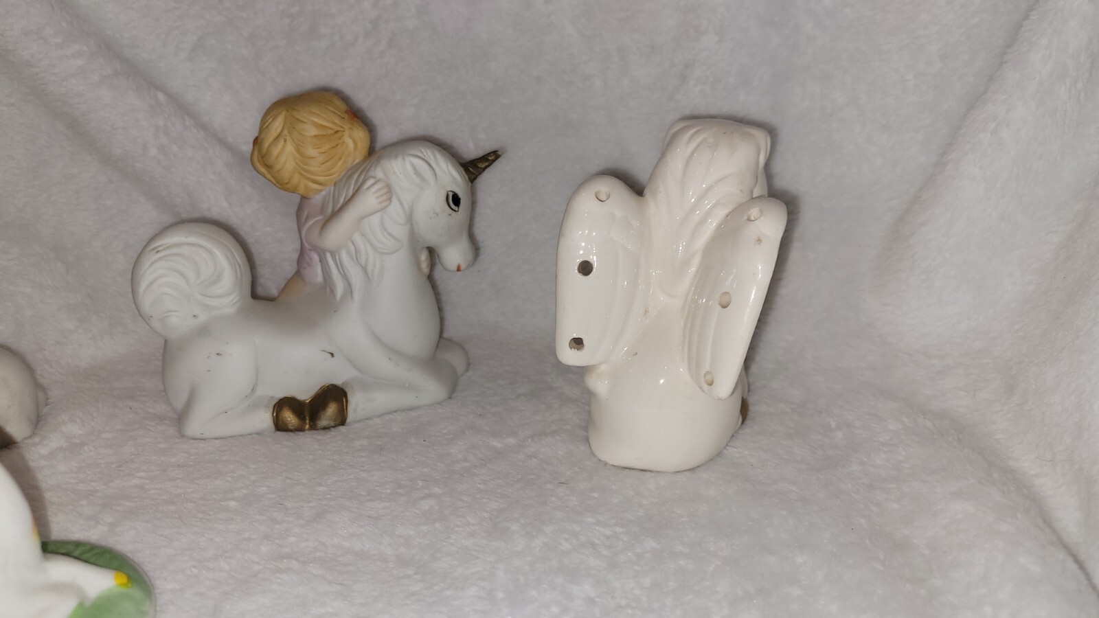 Lot Of 4 Vintage Ceramic Unicorns Figurines Rainbow Rare Winged Unicorn ...