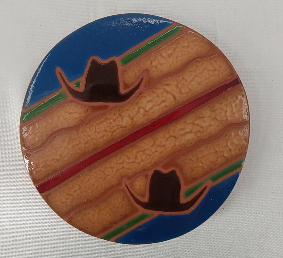 Southwestern Cactus Decor Trivet Nine Hills Studio Tucson Pottery Bend ...