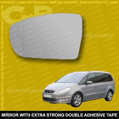 For Ford Galaxy wing mirror glass 06-15 Left Passenger side with Blind ...
